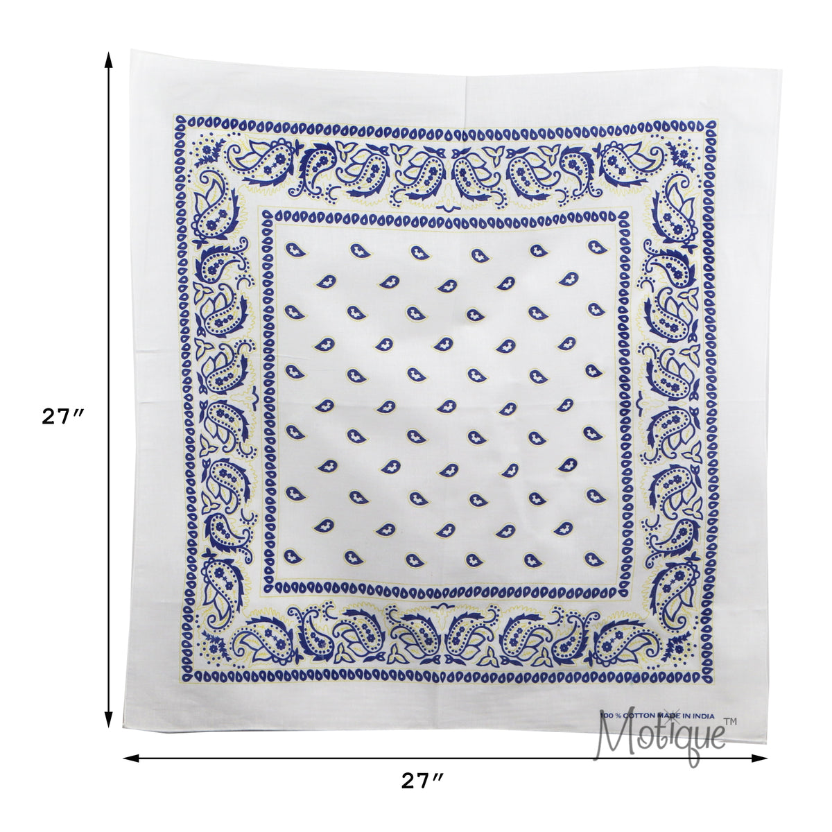 Extra Large Paisley Bandana 27x27 Inch | Set of 4 – Motique Accessories.